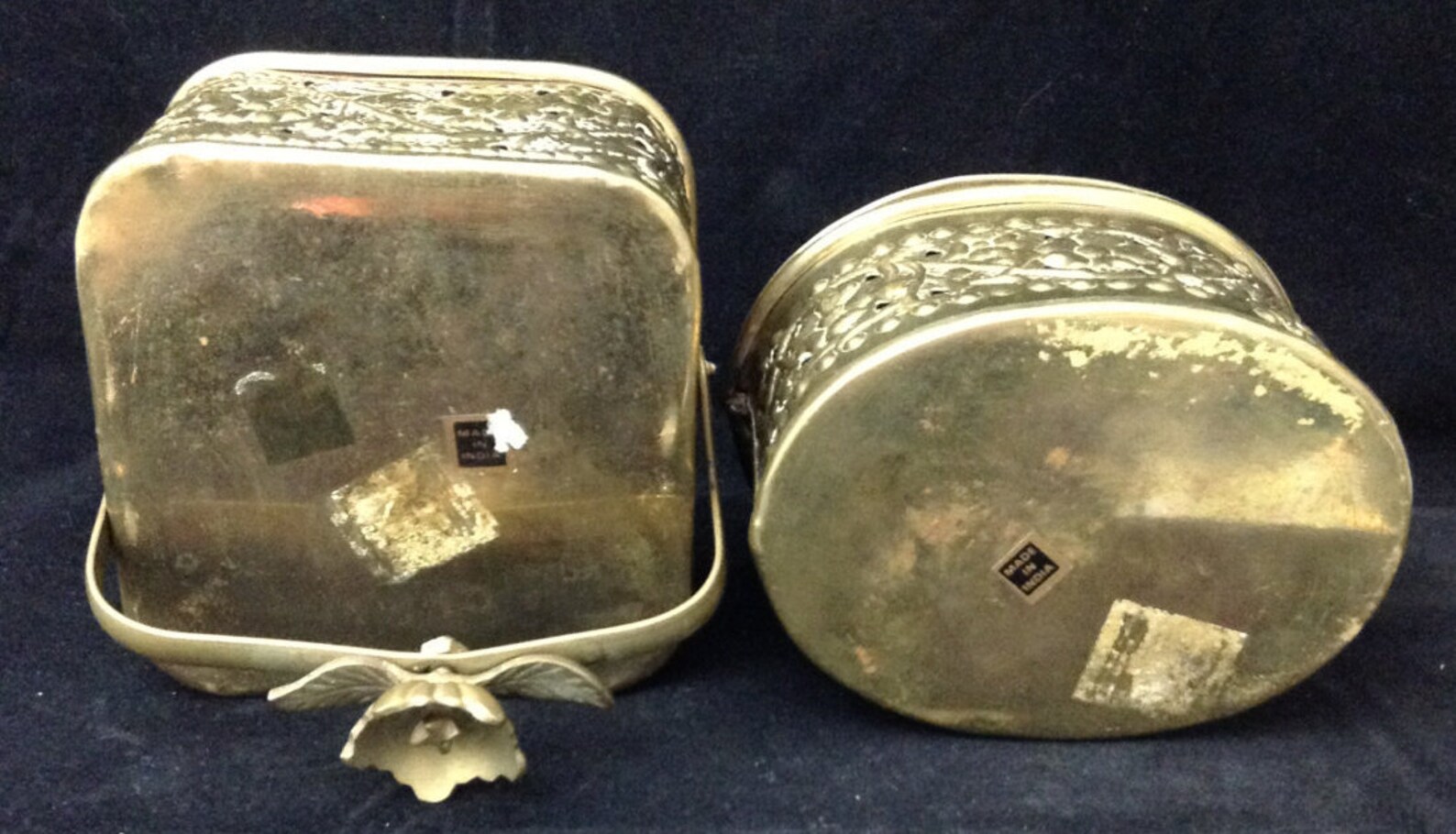 Brass Basket Brass Trinket Box Brass Potpourri Box Midcentury - Etsy