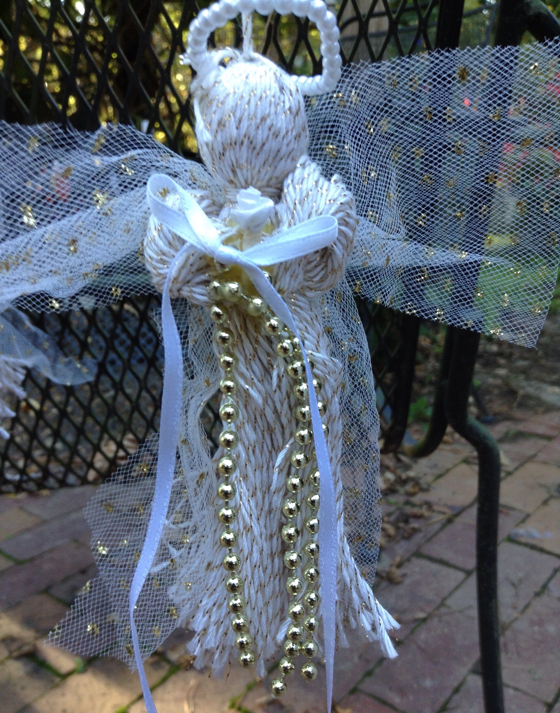 String Angel Ornament Set Tassel Angel Ornament Vintage Angel - Etsy