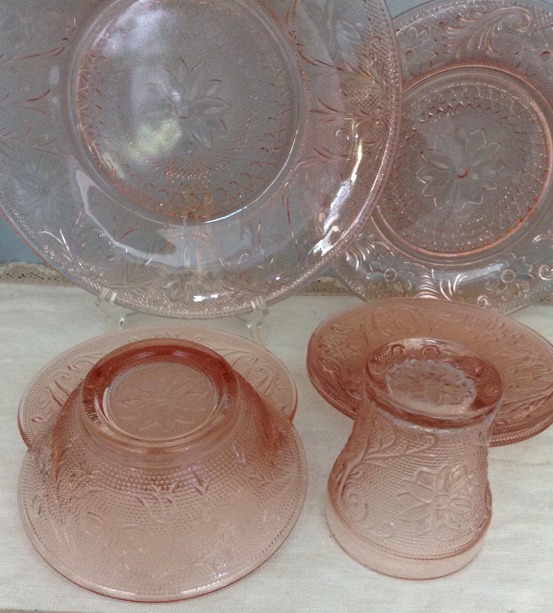 Pink Tiara Glassware Collection Tiara Dinner Plate Tiara - Etsy