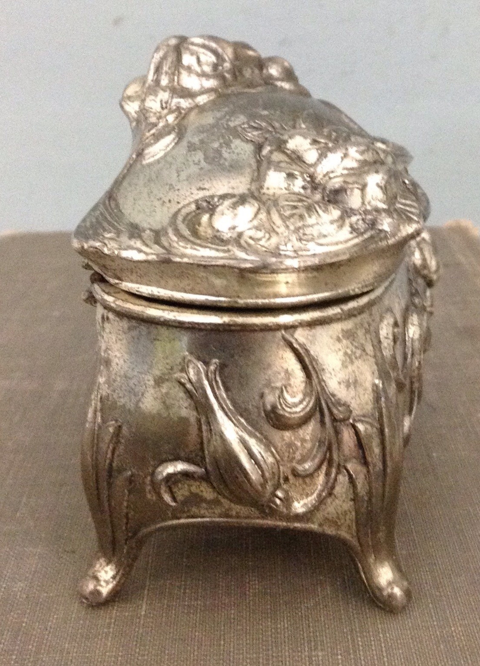 Silver Trinket Box Silver Jewelry Box Velvet Lined Jewelry Box - Etsy ...