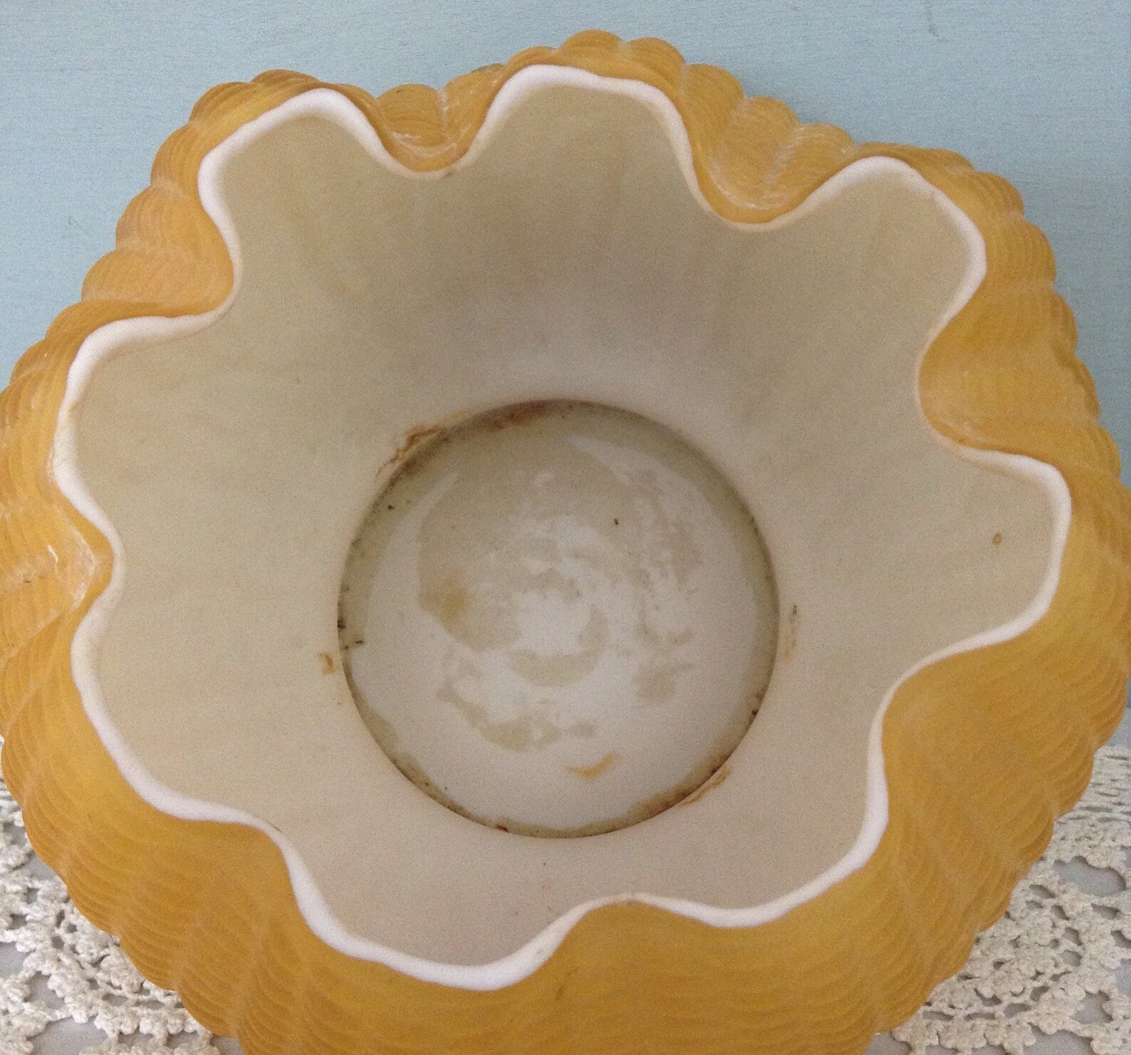 Honey Amber Fenton Corn Maize Rose Bowl Gold Maize Vase Cased Glass ...