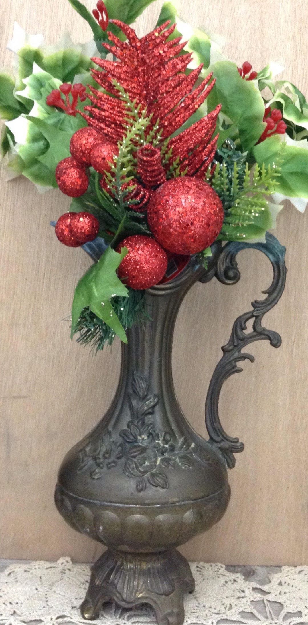 Italian Brass Pitcher Decorative Pitcher Brass Vase Ewer Mid Century ...