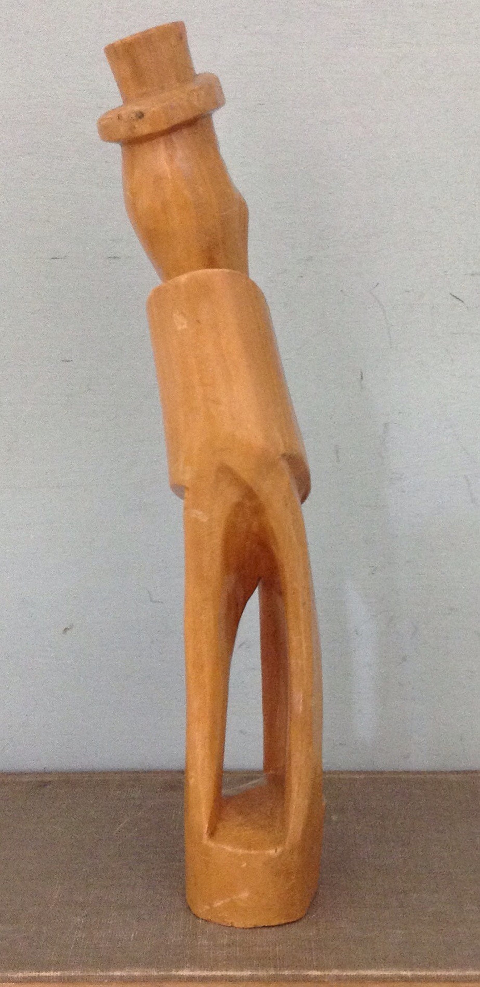 Folk Art Man Figurine Carved Wood Figurine Wood Man Statue Old - Etsy
