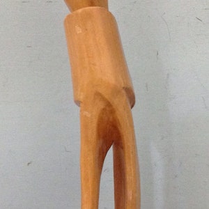 Folk Art Man Figurine Carved Wood Figurine Wood Man Statue Old Man ...