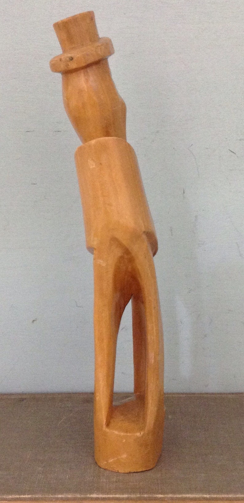 Folk Art Man Figurine Carved Wood Figurine Wood Man Statue Old - Etsy