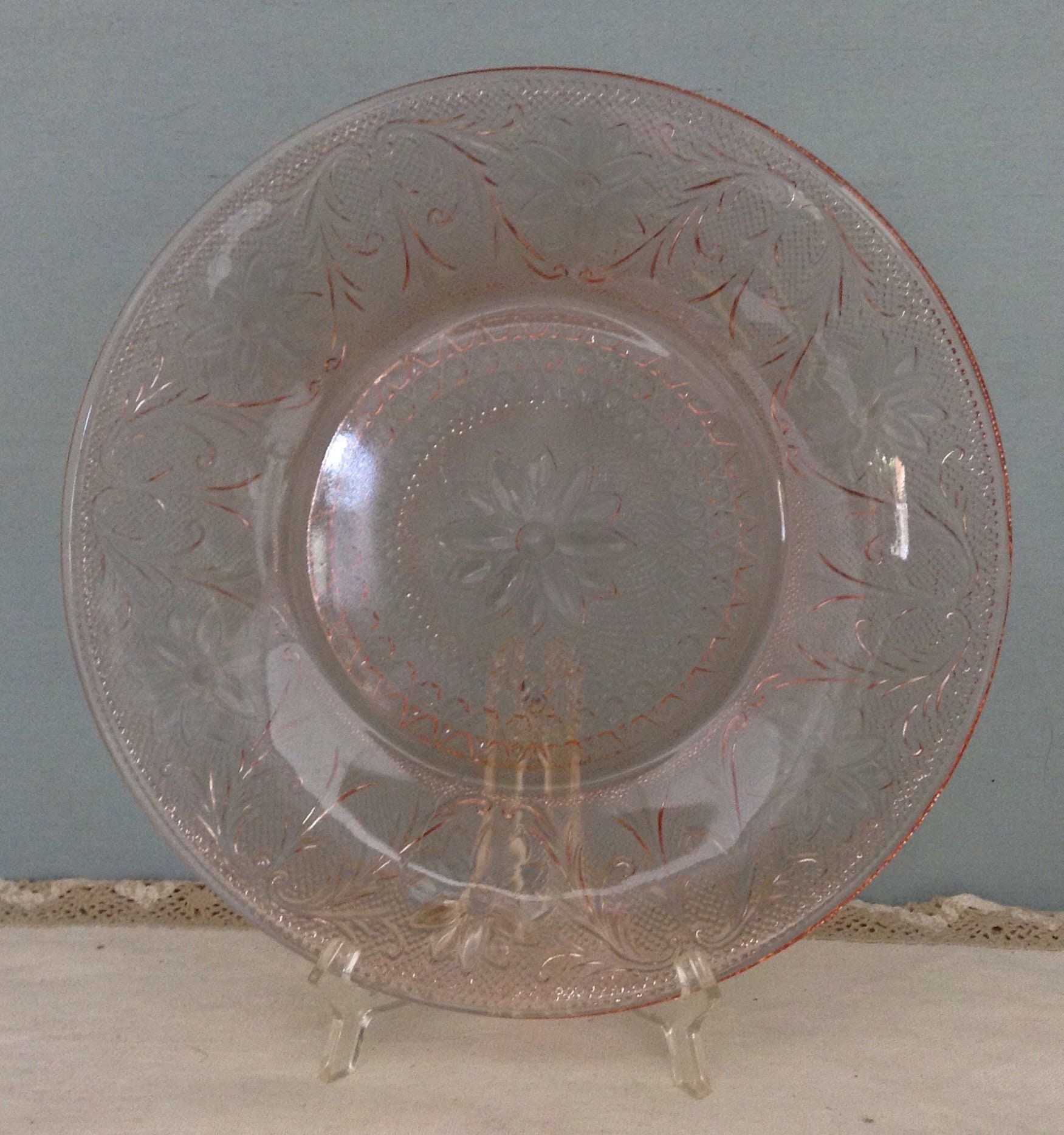 Pink Tiara Glassware Collection Tiara Dinner Plate Tiara - Etsy