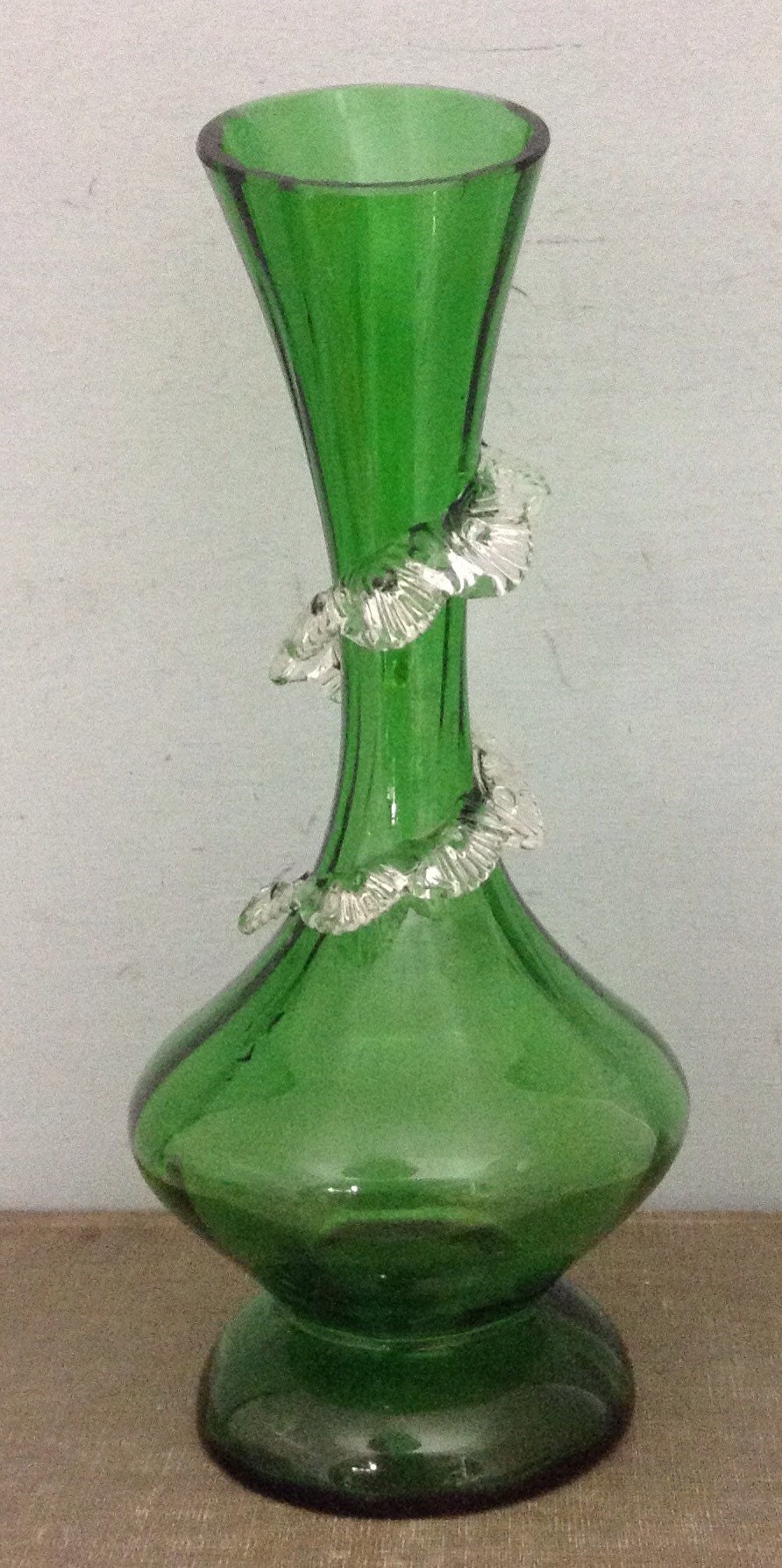 Emerald Green Bud Vase Vintage Green Art Glass Vase Midcentury - Etsy UK
