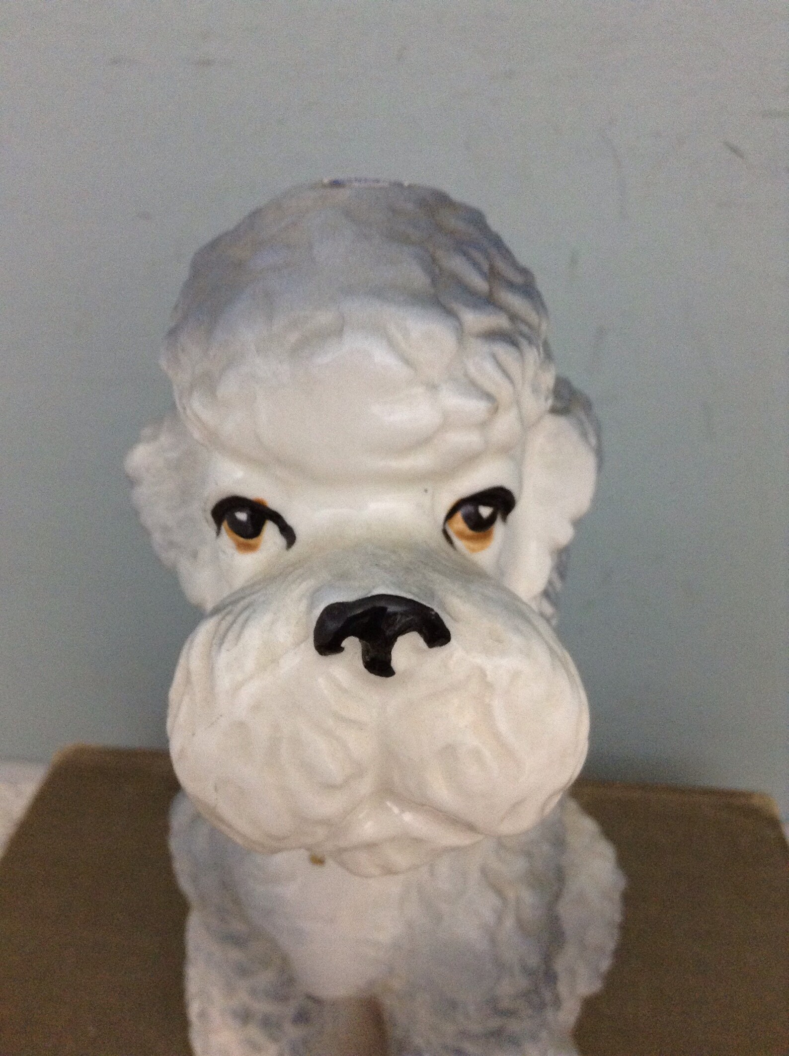 Blue and White Ceramic Poodle Figurine Large Poodle Dog - Etsy