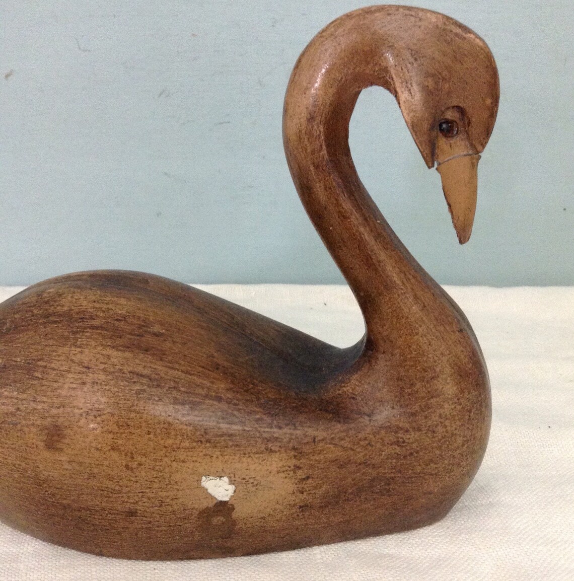 Carved Wood Swan Figurine Set Wood Swan Swan Sculpture Wood - Etsy