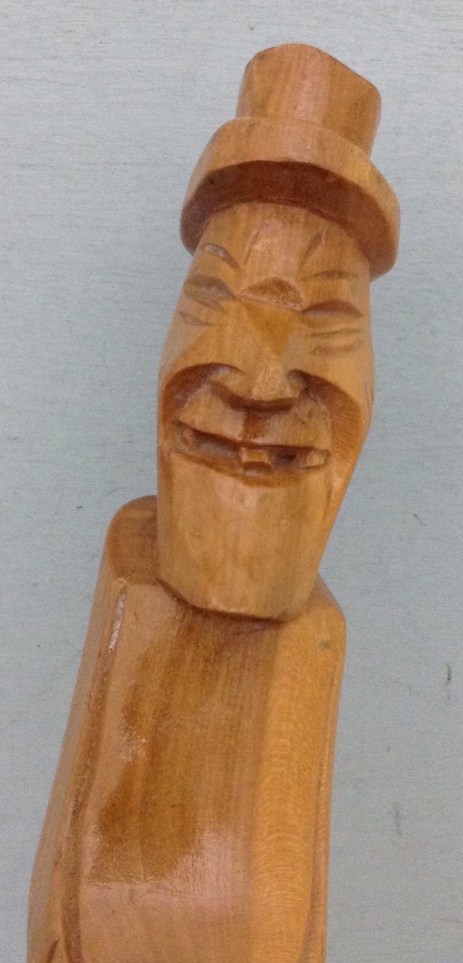 Folk Art Man Figurine Carved Wood Figurine Wood Man Statue Old - Etsy