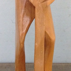 Folk Art Man Figurine Carved Wood Figurine Wood Man Statue Old Man ...