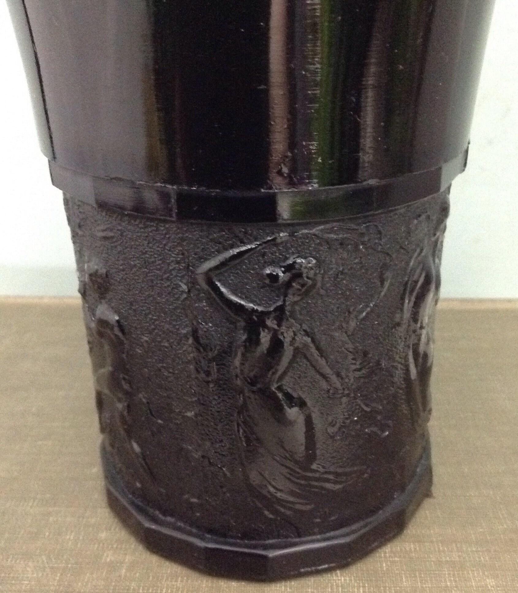 LE Smith Black Amethyst Dancing Nymphs Vase Black Glass Vase | Etsy