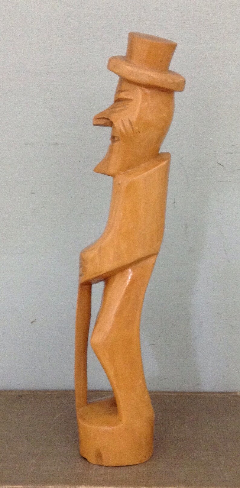 Folk Art Man Figurine Carved Wood Figurine Wood Man Statue Old - Etsy