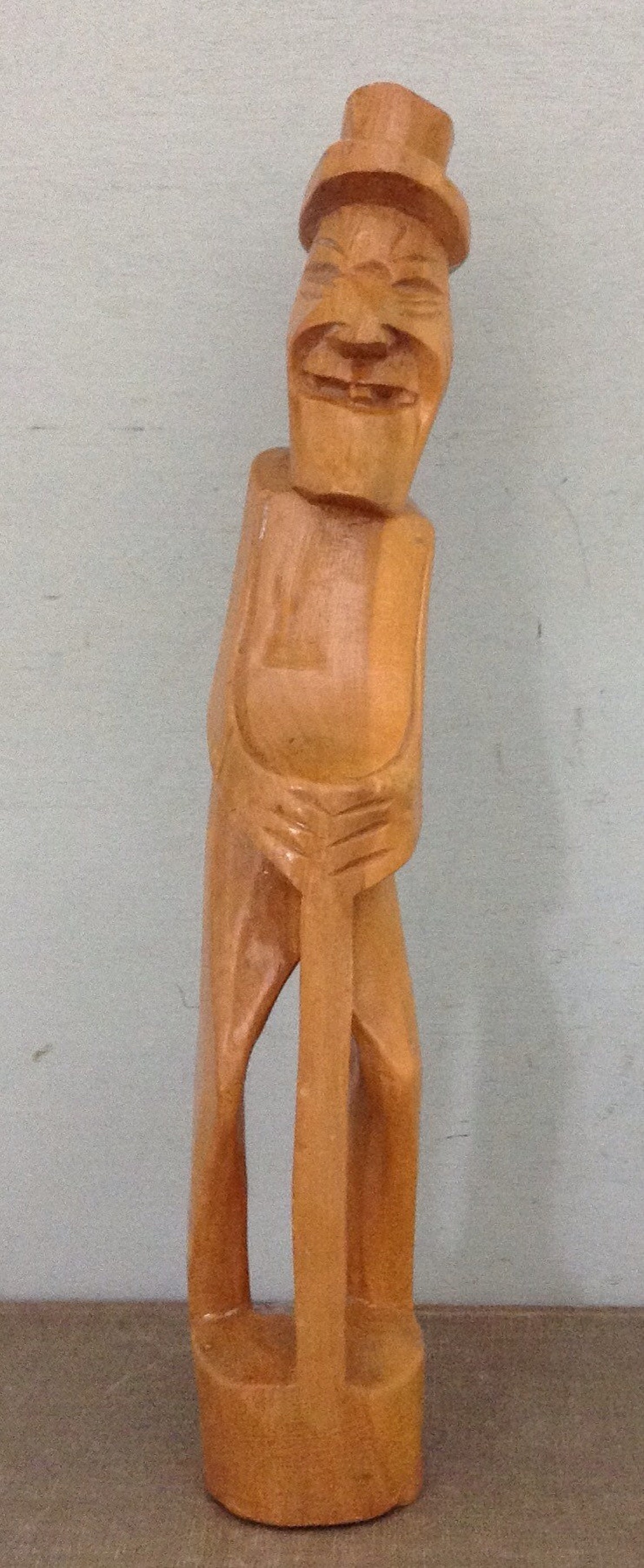 Folk Art Man Figurine Carved Wood Figurine Wood Man Statue Old - Etsy