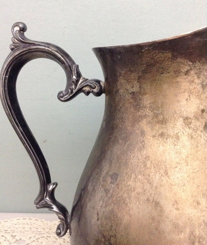 Wm Rogers Silver Plate Water Pitcher Tea Pitcher Vintage - Etsy