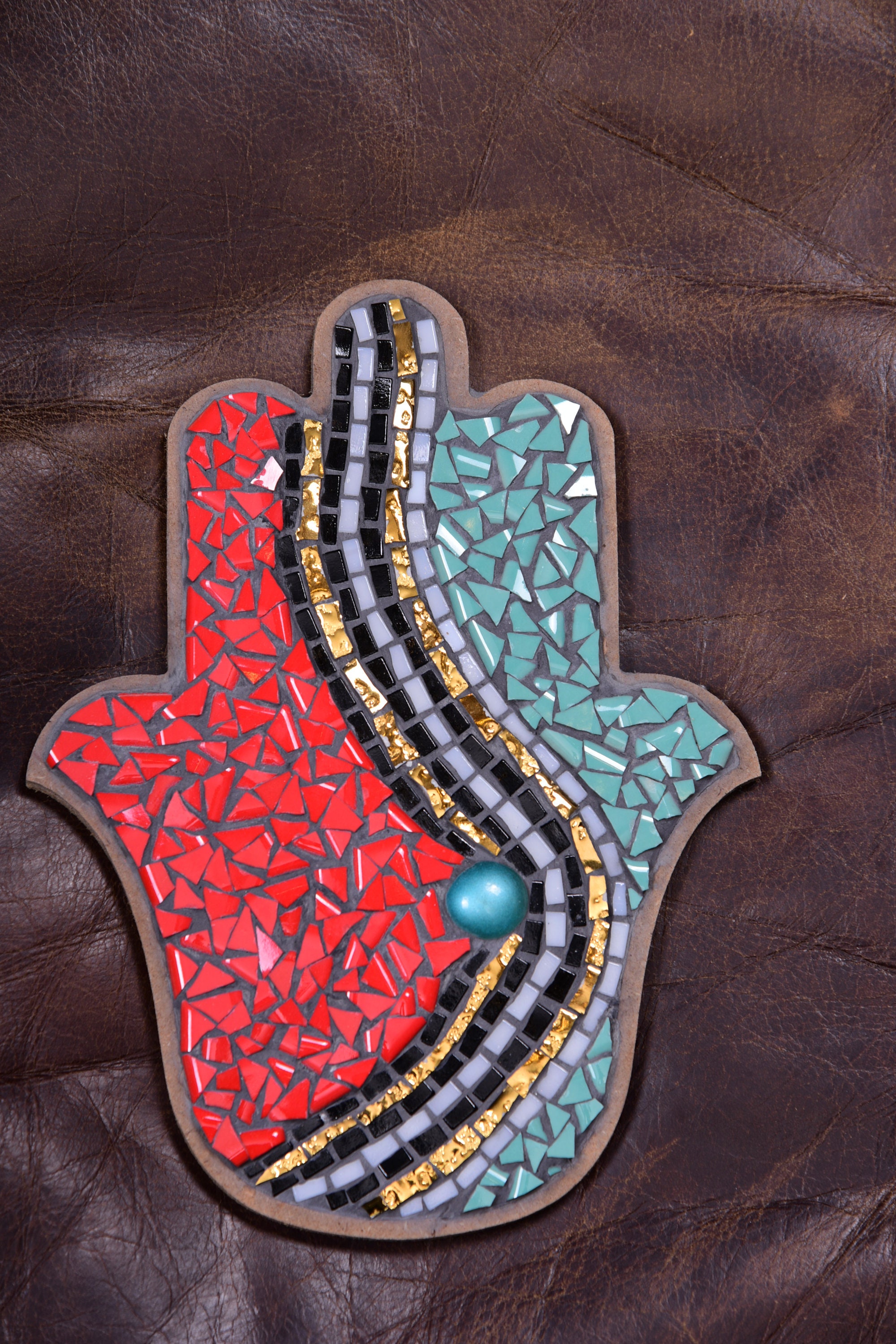 DIY Mosaic Hamza Hand Kit, Glass Tiles, Hand of Fatima, Hamsa Mosaic - Etsy