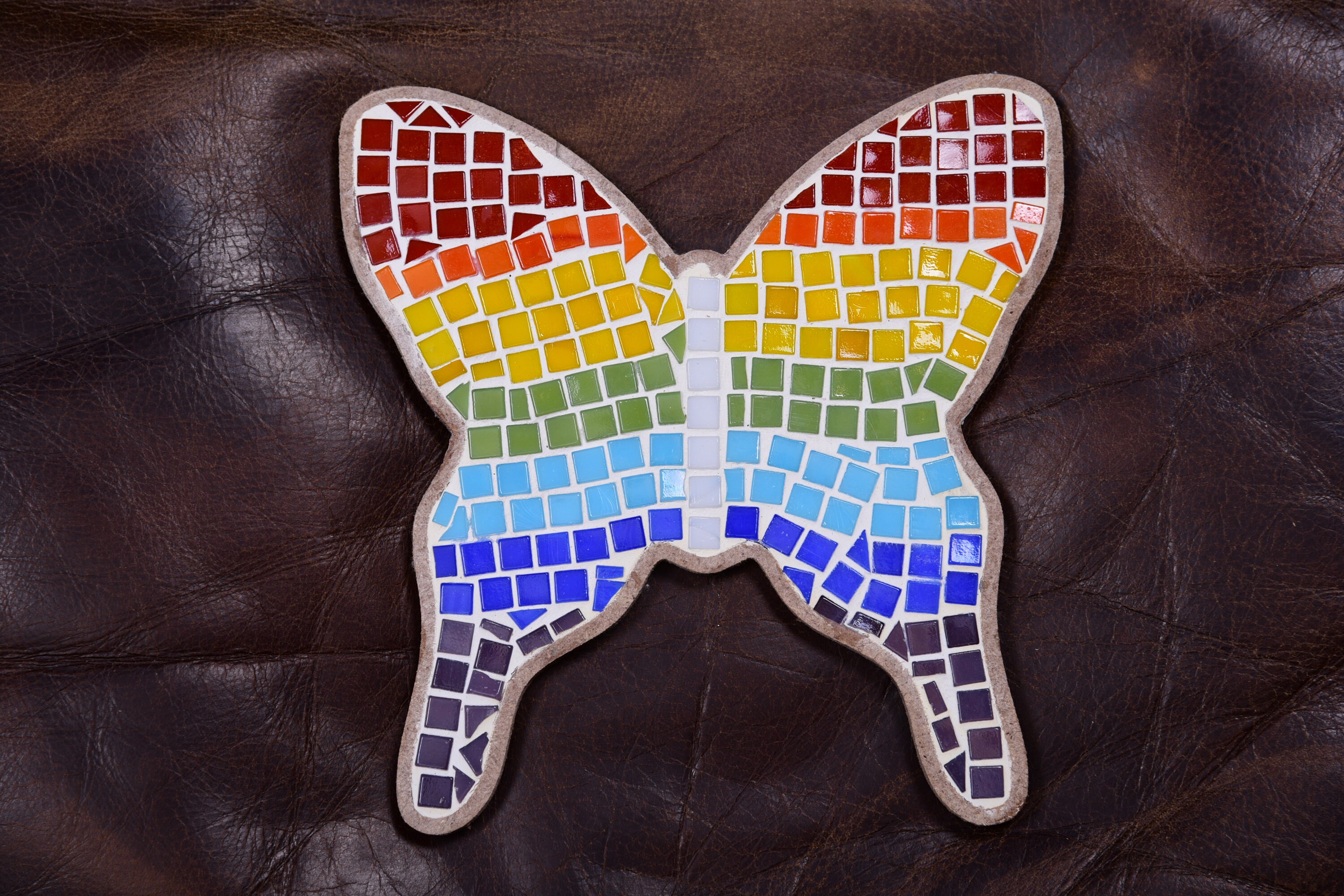 DIY Mosaic Butterfly KIT Glass Tiles Crafts Arts Children Adult MDF ...