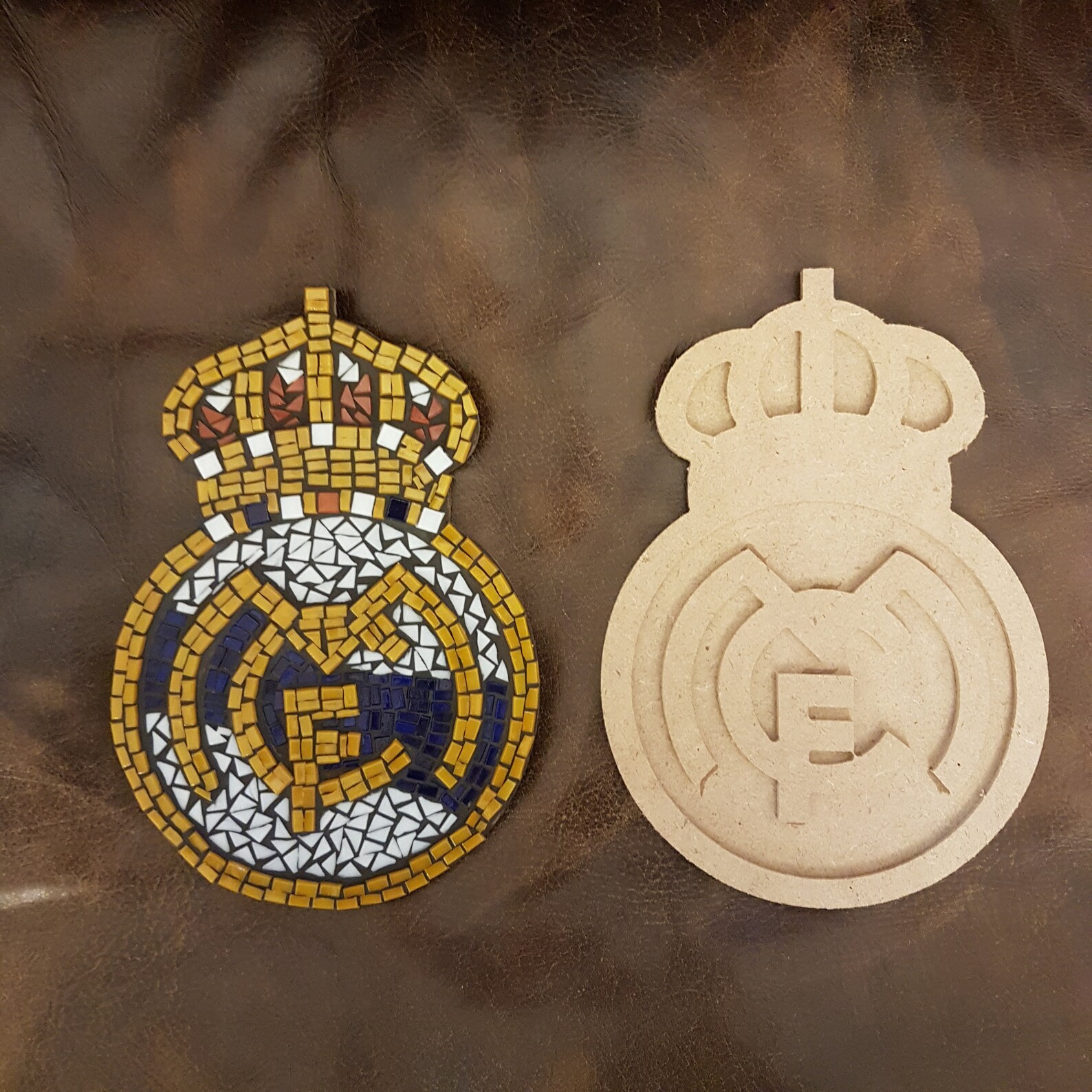 DIY Mosaic Real Madrid FC Kit Glass Tiles Crafts Arts Children Adult ...