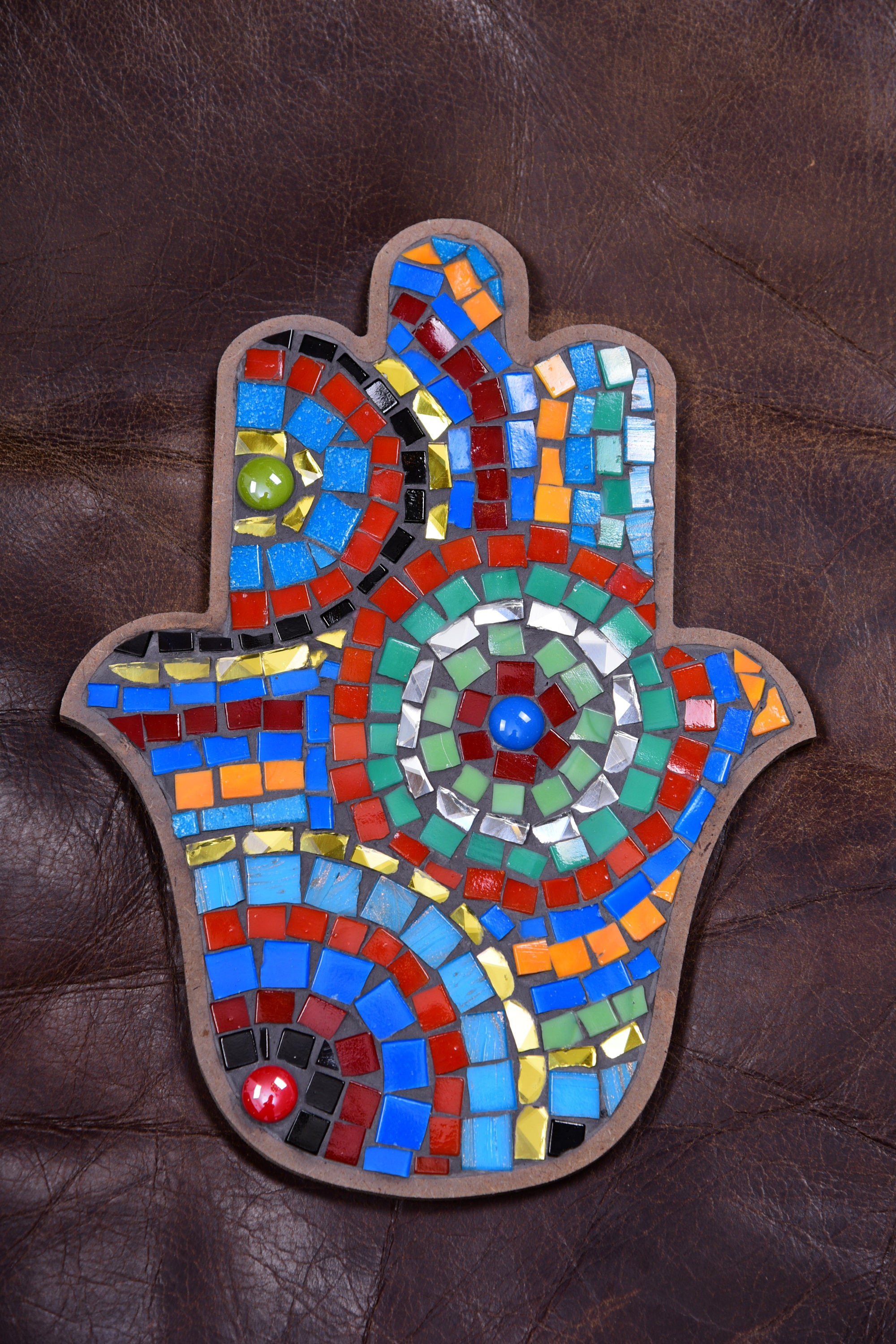 DIY Mosaic Hamza Hand Kit, Glass Tiles, Hand of Fatima, Hamsa Mosaic - Etsy