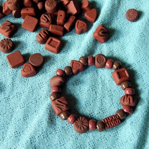 Chocolate Assorted Mini Candy Beads, Kandi Bracelet. Handmade. Great ...