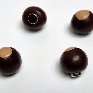 Mini Buckeye Nut Magnets Handmade From Polymer Clay, Strong. Great Gift ...