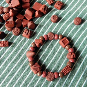Chocolate Assorted Mini Candy Beads, Kandi Bracelet. Handmade. Great ...