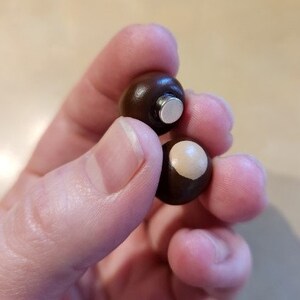 Mini Buckeye Nut Magnets Handmade From Polymer Clay, Strong. Great Gift ...