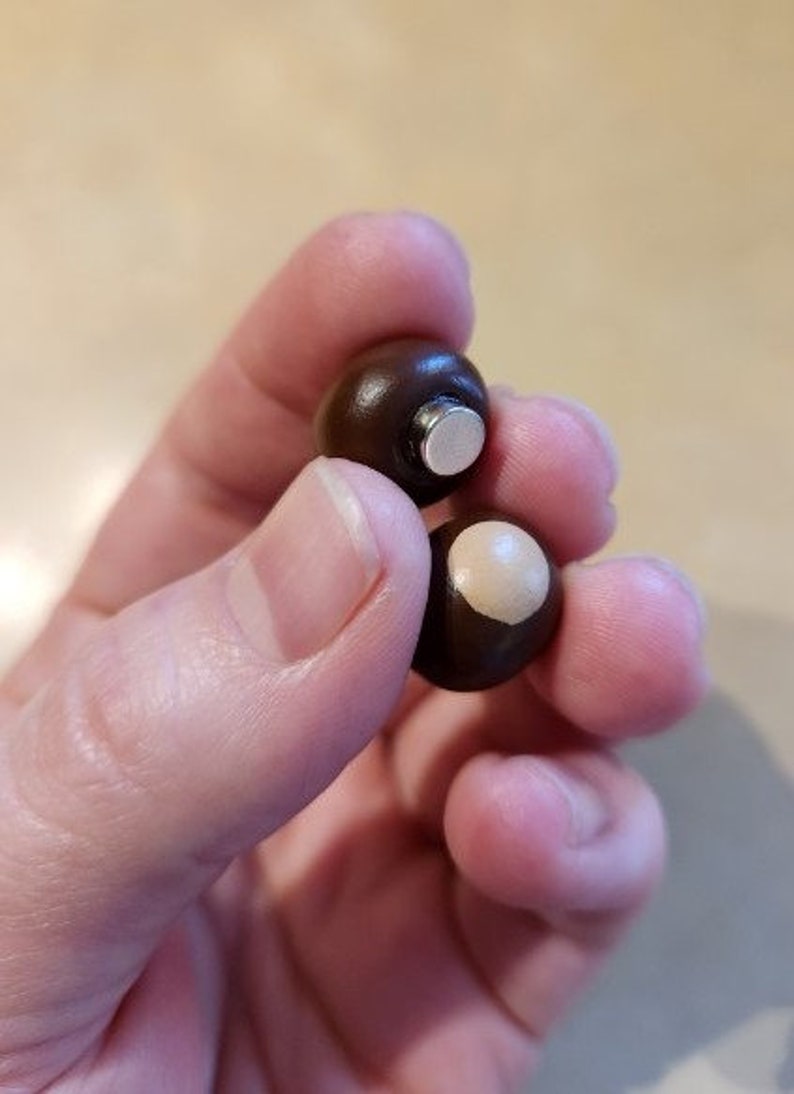 Mini Buckeye Nut Magnets Handmade From Polymer Clay Strong. - Etsy