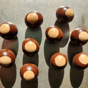 Mini Buckeye Nut Magnets Handmade From Polymer Clay, Strong. Great Gift ...