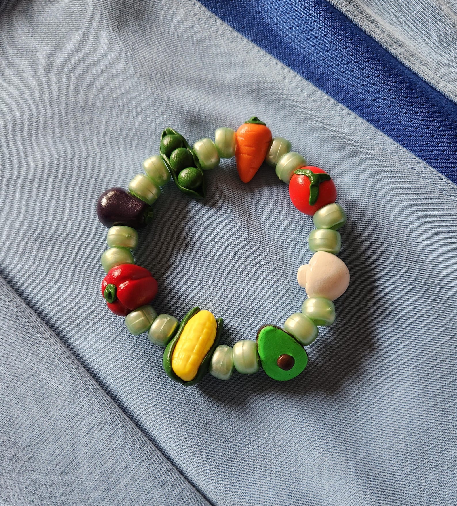 Vegetable Garden 8 Assorted Handmade Beads or Bracelet. Great for Food ...