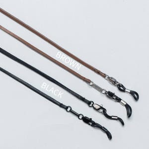 STRING LEATHER STRAP Black | Glasses Strap for Men & Women | Genuine ...