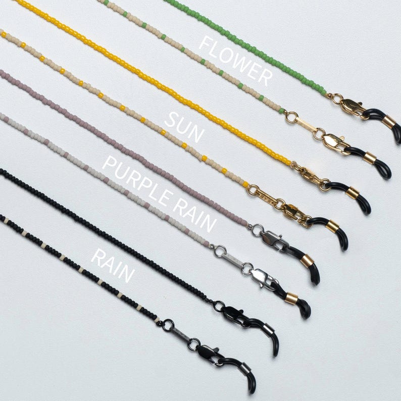 Green Beaded Glasses Chain: Handmade Fashion Accessory - Etsy