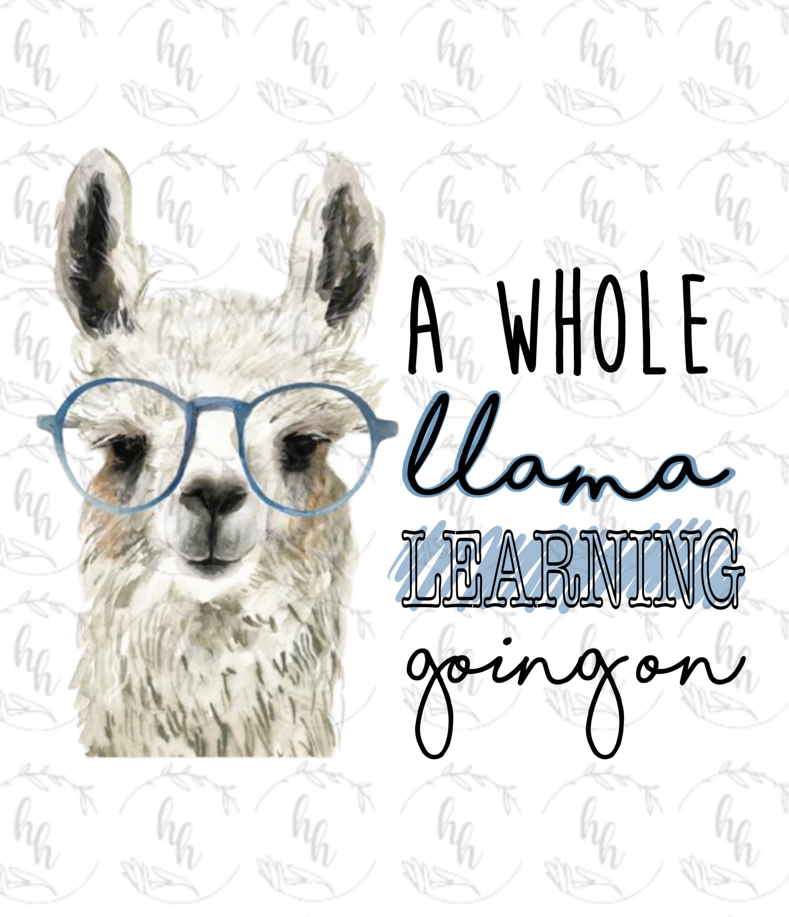 Back to School Llama Digital Design PNG Sublimation | Etsy