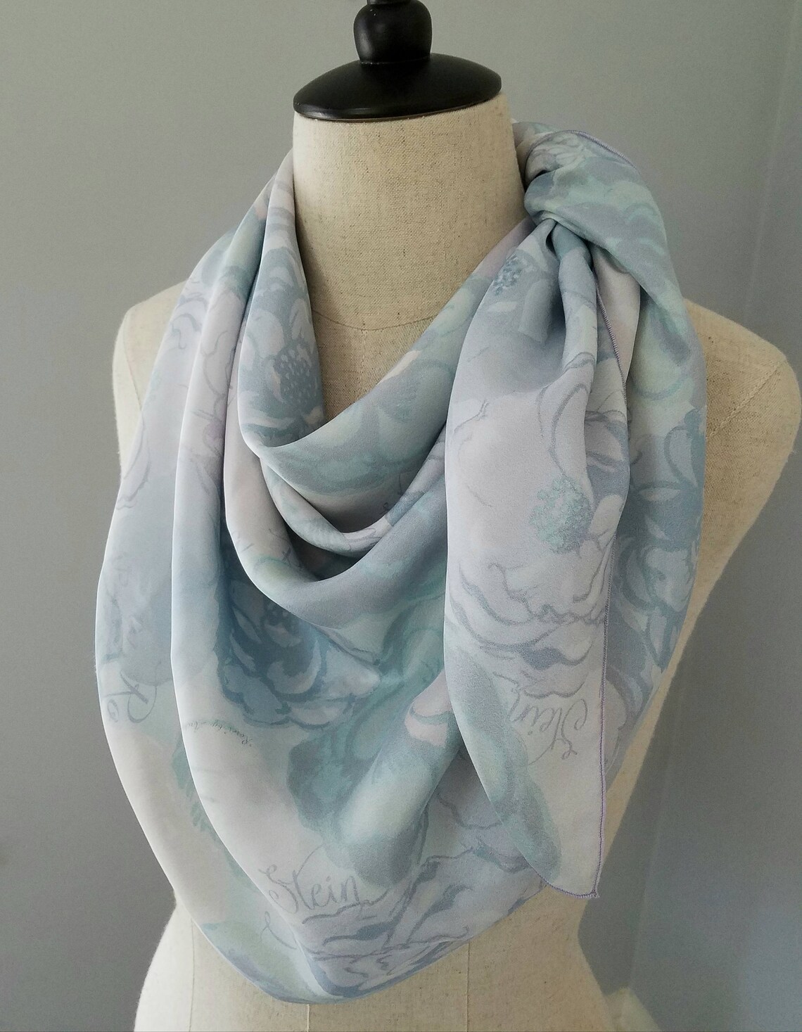 Rose Society Scarf, Red Roses Scarf, Silk Scarf With Roses, Vintage ...