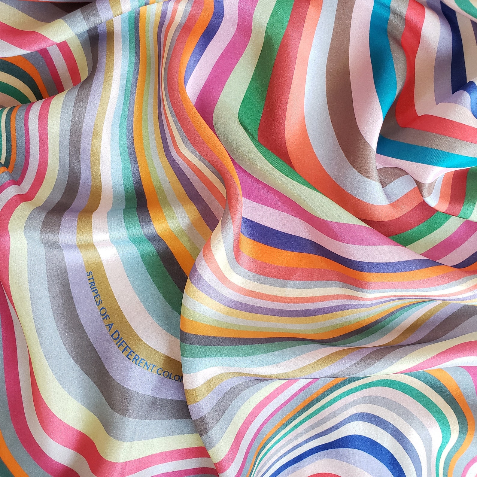 Striped Scarf, Scarf With Stripes, Retro Stripe Scarf, Colorful Stripe ...