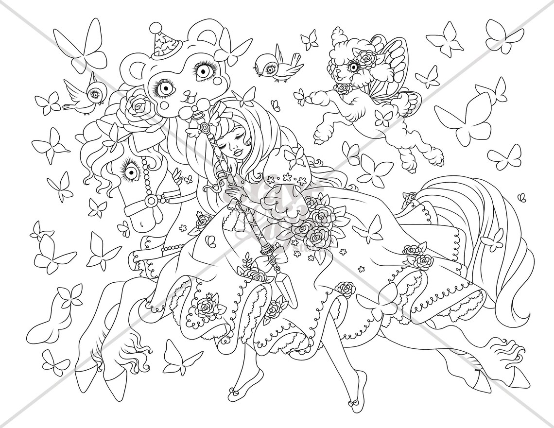 Coloring Page 8.5x11 Digital Download Printable Adult Children Craft ...