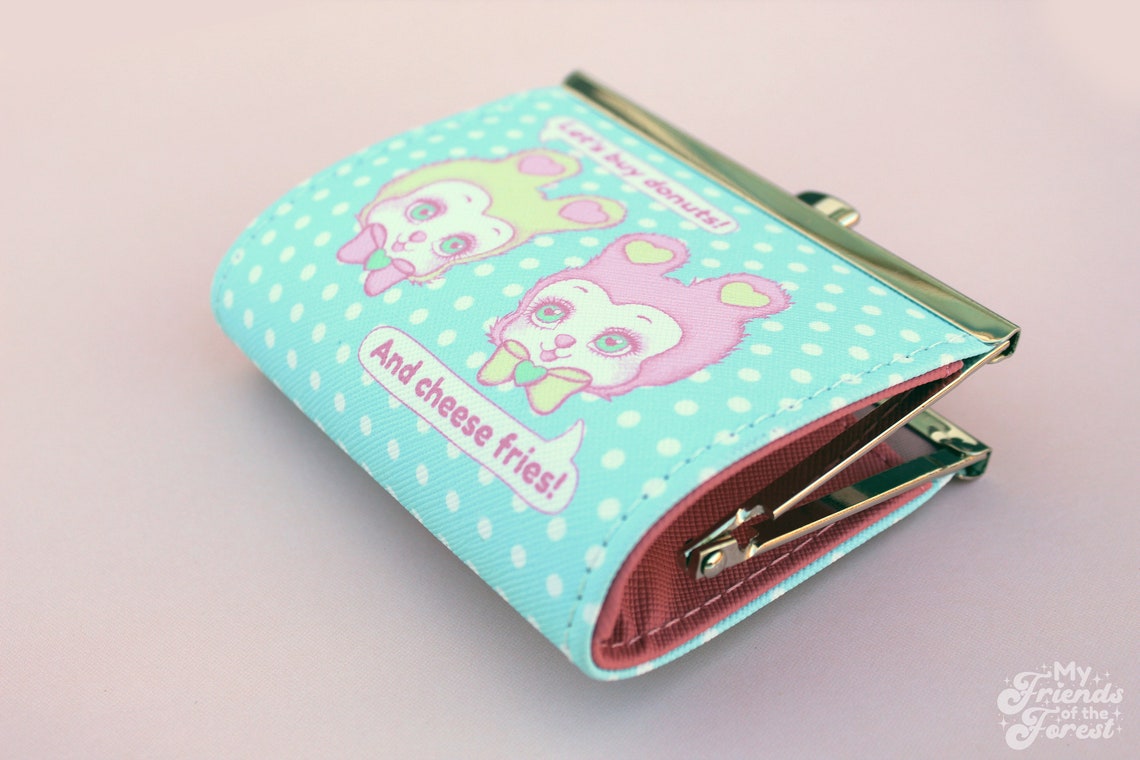 Cute Coin Purse Wallet Pastel Donuts Cheese Fries Kawaii | Etsy