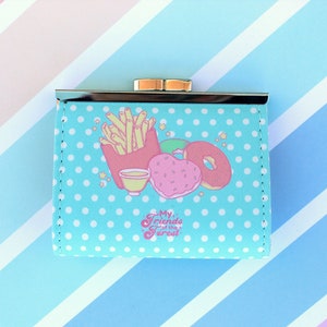 Cute Coin Purse Wallet Pastel Donuts Cheese Fries Kawaii | Etsy