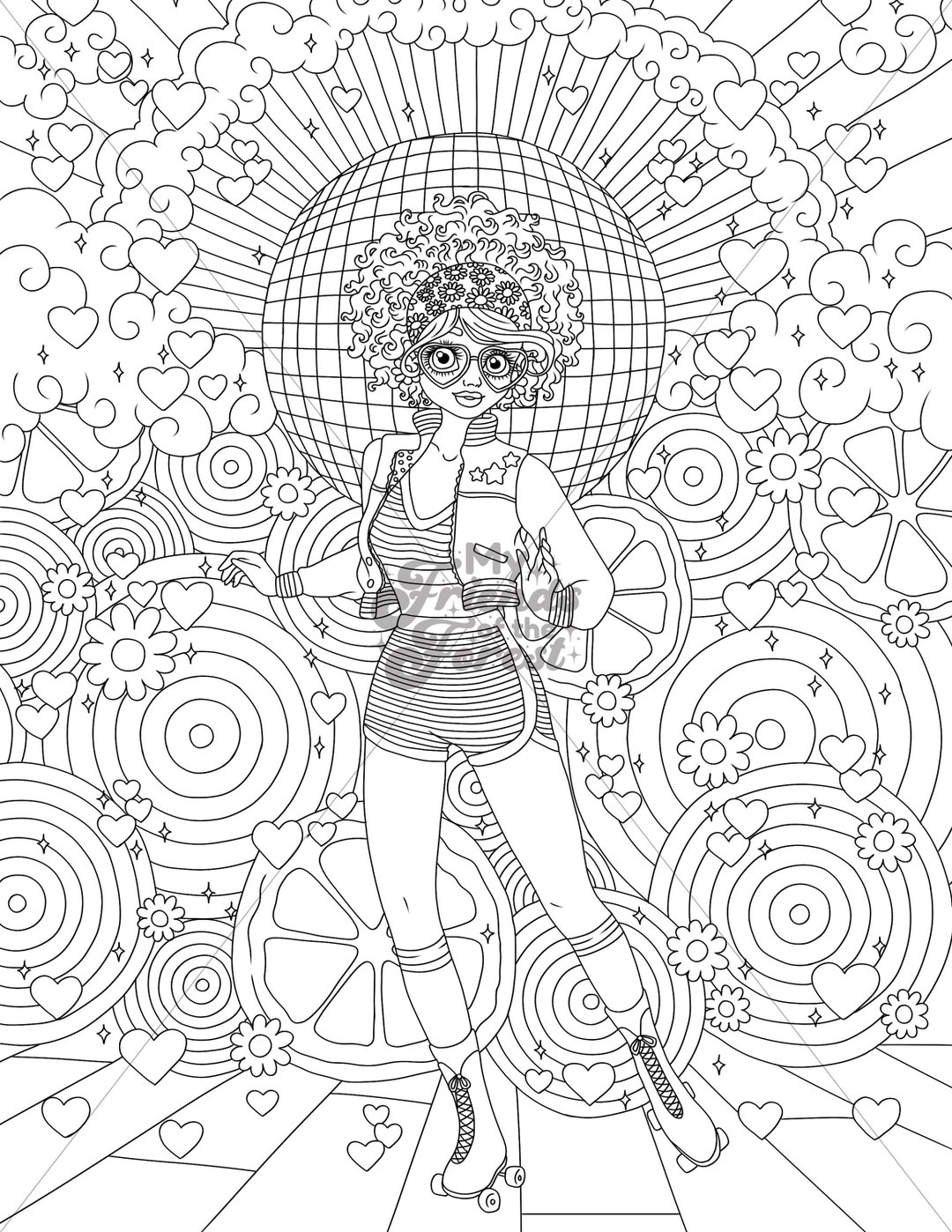Coloring Page 8.5x11 Digital Download Printable Adult Children - Etsy