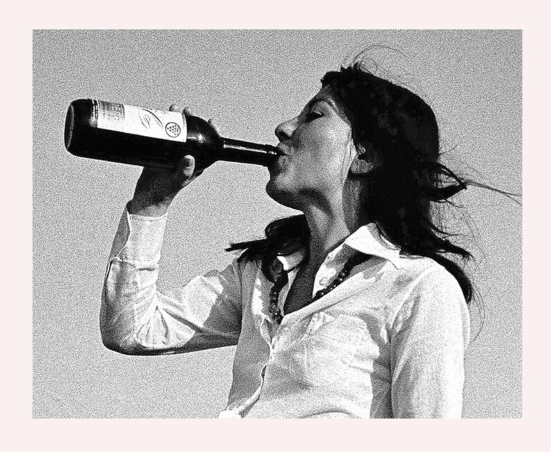 Limited Edition B&W Photograph: Girl With Wine, Turkey. Framed 16x20 ...