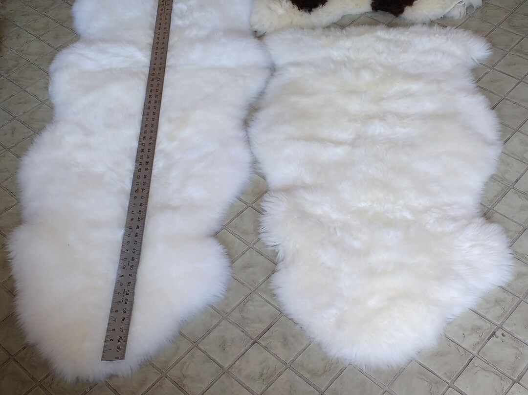 Sheepskin Rug Fine Shearling Craft Ivory White Shearling Fur Throw - Etsy