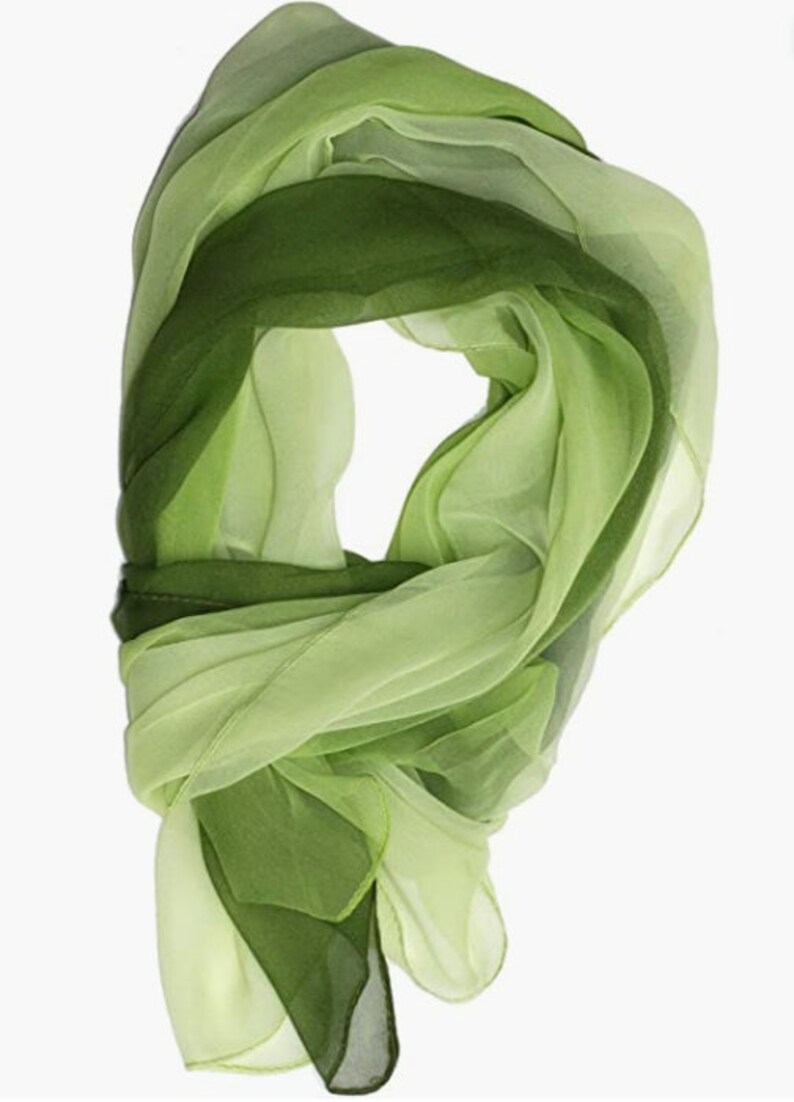 Water Color Two Tone Silk Blend Sheer Oblong Scarf Multi Color - Etsy