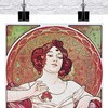 Precious Gemstone Series Alphonse Mucha Art Nouveau Fine Art Giclee ...