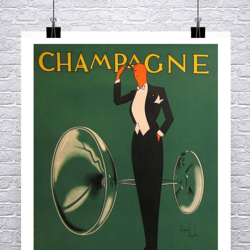 Champagne Poster - Etsy
