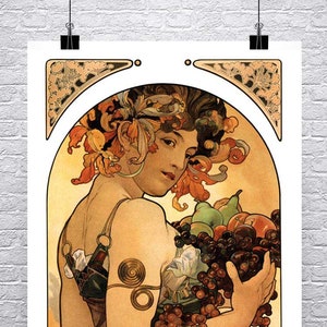 Le Fruit 1897 Alphonse Mucha Art Nouveau Fine Art Giclee Print on ...