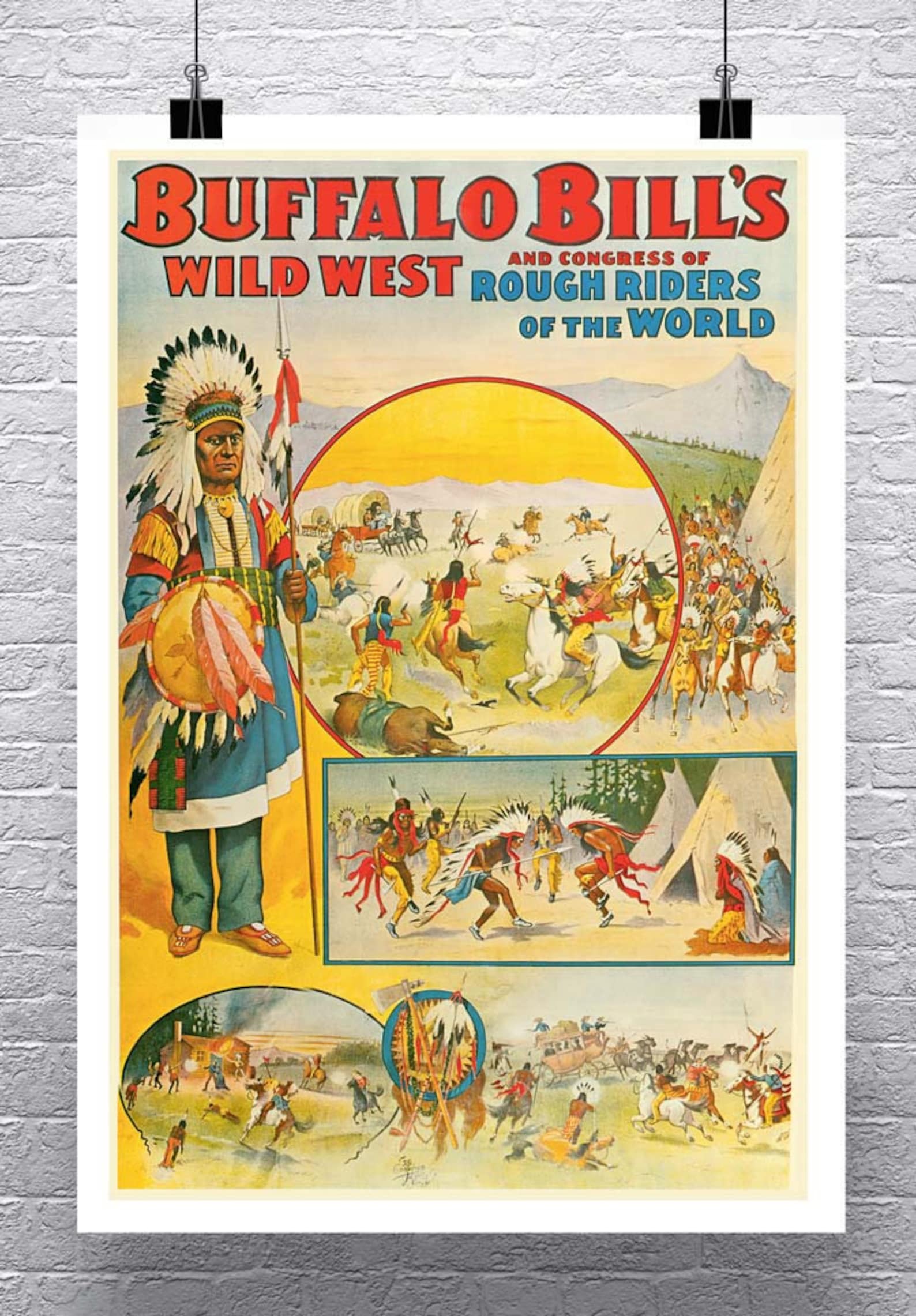 Buffalo Bill's Wild West Show: Vintage Giclee Poster Print - Etsy