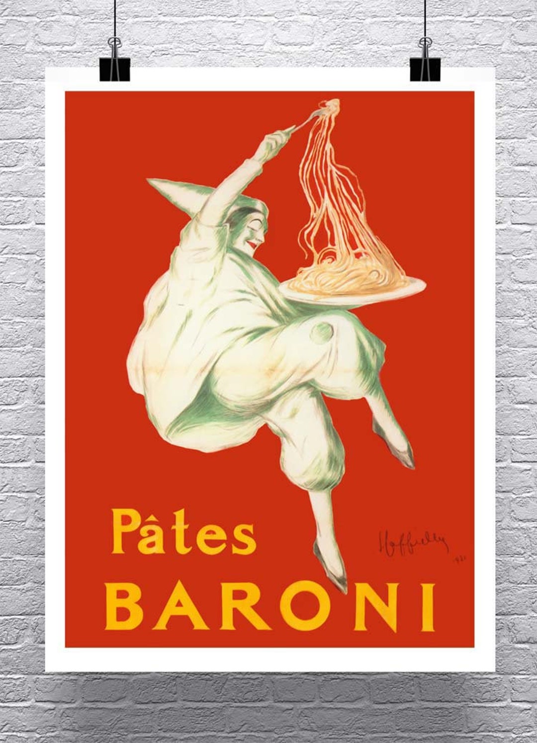 Pates Baroni Vintage Leonetto Cappiello Italian Pasta Advertising ...