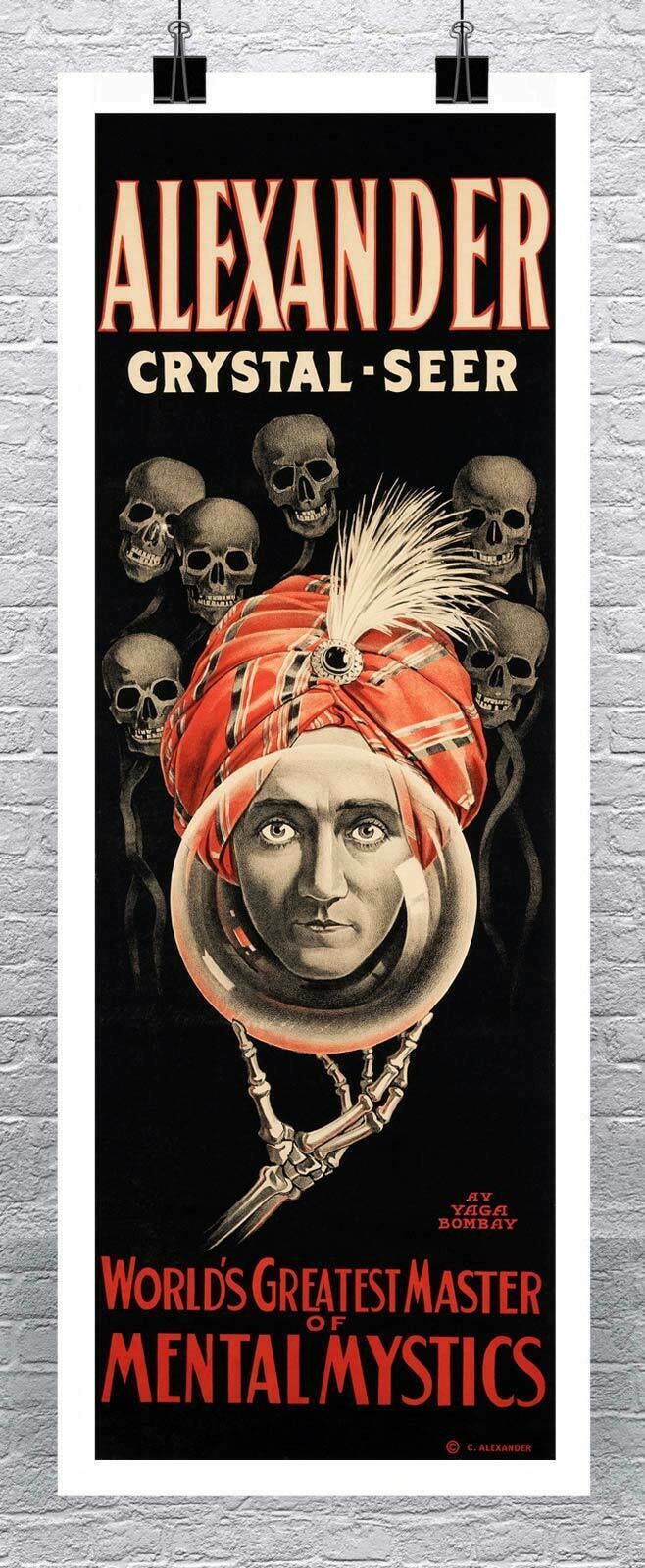 Crystal Seer Alexander Master Mental Mystic Magician Poster | Etsy