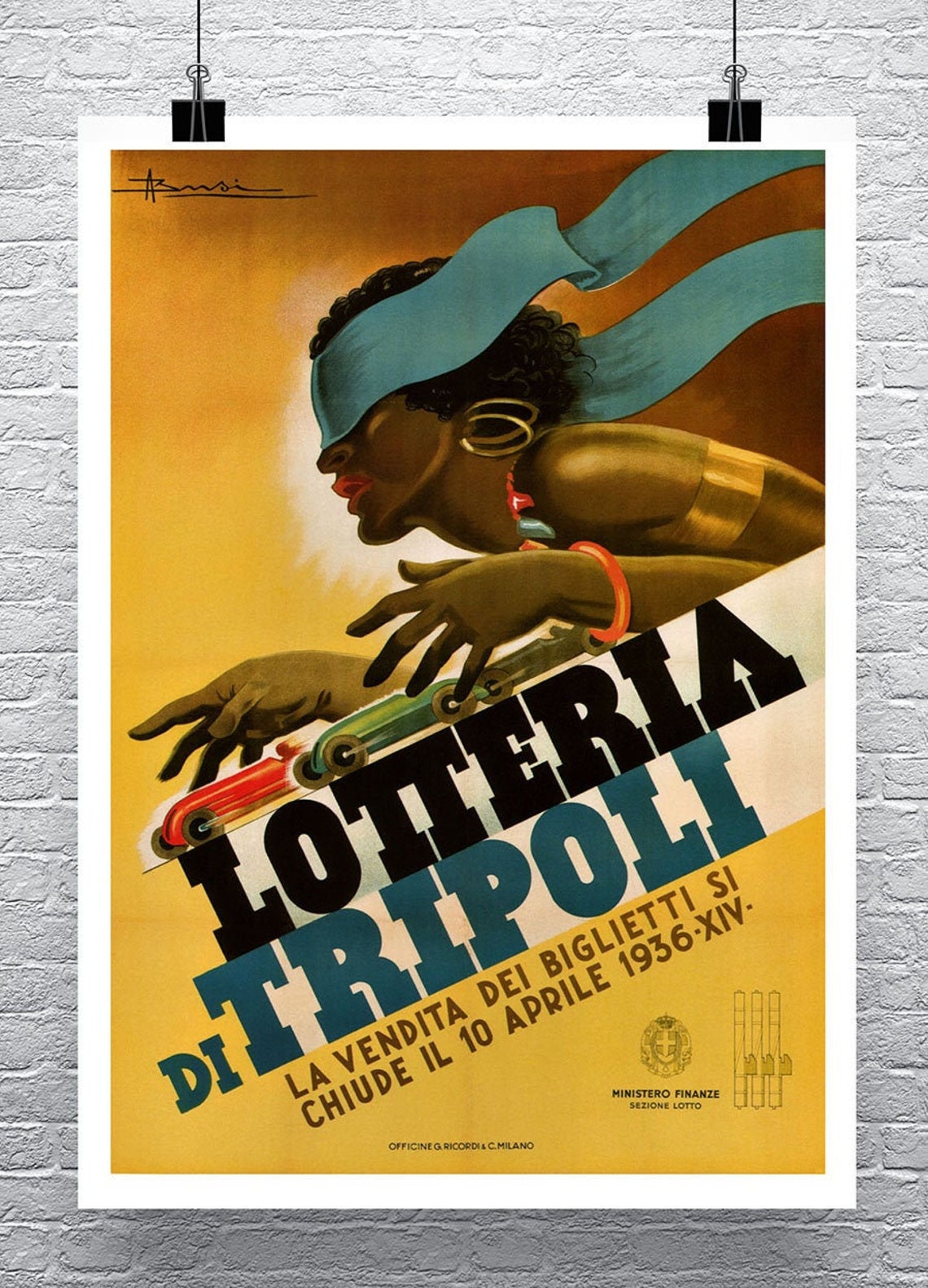 Lotteria Di Tripoli Art Deco Car Racing Giclee Print - Etsy