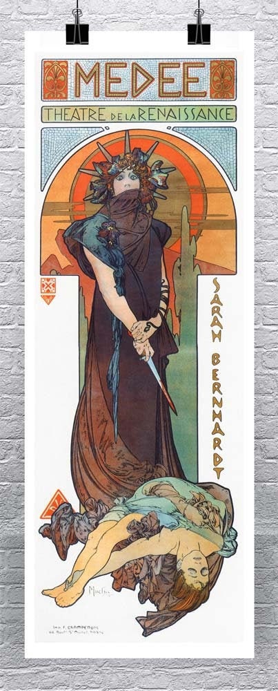 Art Nouveau Art Print by Alphonse Mucha La Samaritaine & Medee Color ...